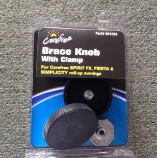 Carefree Pair Of Black Locking Knob W/Nut
